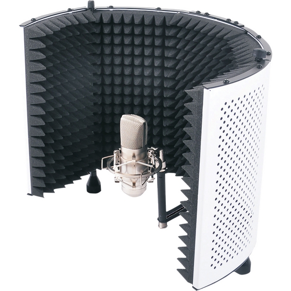 White Studio Microphone Reflexion Screen | getinthemix
